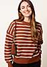 Blue Vanilla Textured Stripe Jumper | Grattan