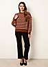 Blue Vanilla Textured Stripe Jumper | Grattan