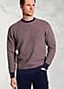 Brook Taverner Cowley Rust Textured Lambswool Crew Neck Jumper | Grattan