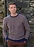 Brook Taverner Cowley Rust Textured Lambswool Crew Neck Jumper | Grattan