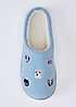 Cotton Traders Powder Blue Animal Mule Slippers | Grattan