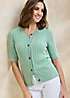 Cotton Traders Short Sleeve Cable Cardigan | Grattan
