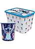 Disney Stitch 23L Storage Box And Waste Bin Set | Grattan