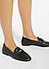 Dune London Greek Black Metal Trim Snaffle Loafers | Grattan