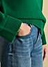 Joules Alexandra Green Blanket Stitch Jumper | Grattan
