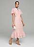 Kaleidoscope Blush Textured Midaxi Dress | Grattan