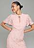 Kaleidoscope Blush Textured Midaxi Dress | Grattan