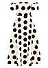 Kaleidoscope Mono Spot Print Bardot Dress | Grattan
