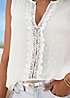 LASCANA Sleeveless Lace Trim Blouse | Grattan