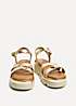 Linzi Fate Gold Flatform Sandals | Grattan