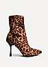Linzi Pantha Leopard Print Ankle Sock Boots | Grattan