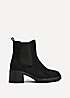 Linzi Path Black Faux Suede Chelsea Boots | Grattan