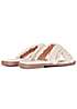 Linzi Sofia Nude Pearl Embellished Sliders Grattan
