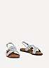 Linzi Vasvi - Silver Intertwined Knitted Sandals | Grattan