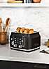 Rangemaster RMCL4S201BK Classic 4 Slice Toaster - Matt Black | Grattan