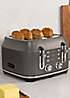 Rangemaster RMCL4S201GY Classic 4 Slice Toaster - Matt Slate Grey | Grattan