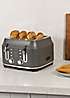Rangemaster RMCL4S201GY Classic 4 Slice Toaster - Matt Slate Grey | Grattan