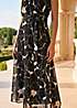 Roman Chiffon Floral Pleat Neck Dress | Grattan