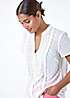 Roman Textured Spot Lace Trim Top | Grattan