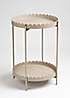 Scottish Everlastings Ltd Scalloped Round Scallop Table | Grattan