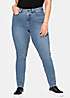 Sheego Curve Wash Effect Skinny Jeans | Grattan
