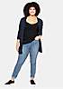 Sheego Curve Wash Effect Skinny Jeans | Grattan