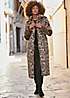 Sosandar Leopard Print Premium Faux Fur Longline Coat | Grattan