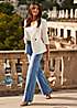 Sosandar Mid Blue Wide-Leg Jeans | Grattan
