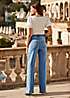 Sosandar Mid Blue Wide-Leg Jeans | Grattan