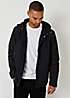 Threadbare Black Showerproof Hooded Microfleece Lined Jacket | Grattan
