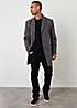 Threadbare Charcoal Faux Wool Overcoat | Grattan