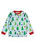 Toby Tiger Organic Christmas Tree Print Pyjamas | Grattan