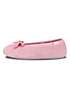 Totes Isotoner Ladies Terry Ballerina Pastel Pink Slippers | Grattan