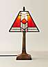 ValueLights Tiffany Aztec Stained Glass Table Lamp | Grattan