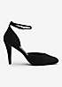 Where’s That From Black Suede Piper Pointed Heels | Grattan