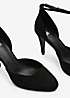 Where’s That From Black Suede Piper Pointed Heels | Grattan