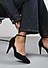 Where’s That From Black Suede Piper Pointed Heels | Grattan