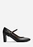 Where’s That From Nolan Black Block Heel Mary Jane Court Shoes | Grattan