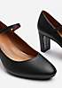 Where’s That From Nolan Black Block Heel Mary Jane Court Shoes | Grattan