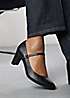 Where’s That From Nolan Black Block Heel Mary Jane Court Shoes | Grattan