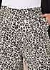 Yours Curve Leopard Print Linen Bermuda Shorts | Grattan
